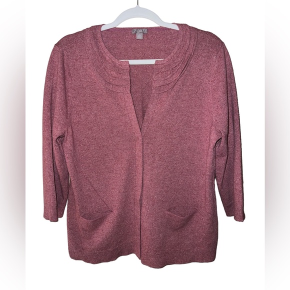 J. Jill | Sweaters | J Jill Pink Cardigan Sweater Silkwoolacrylic Size ...